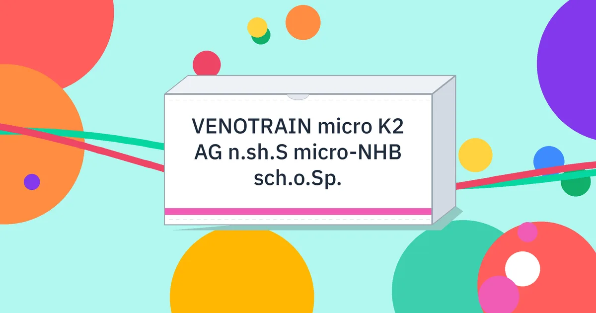 Symbolbild: Packung mit der Aufschrift VENOTRAIN micro K2 AG n.sh.S micro-NHB sch.o.Sp. (PZN 16066633) – Verfügbarkeit und Bezug in Apotheken in Frankfurt am Main