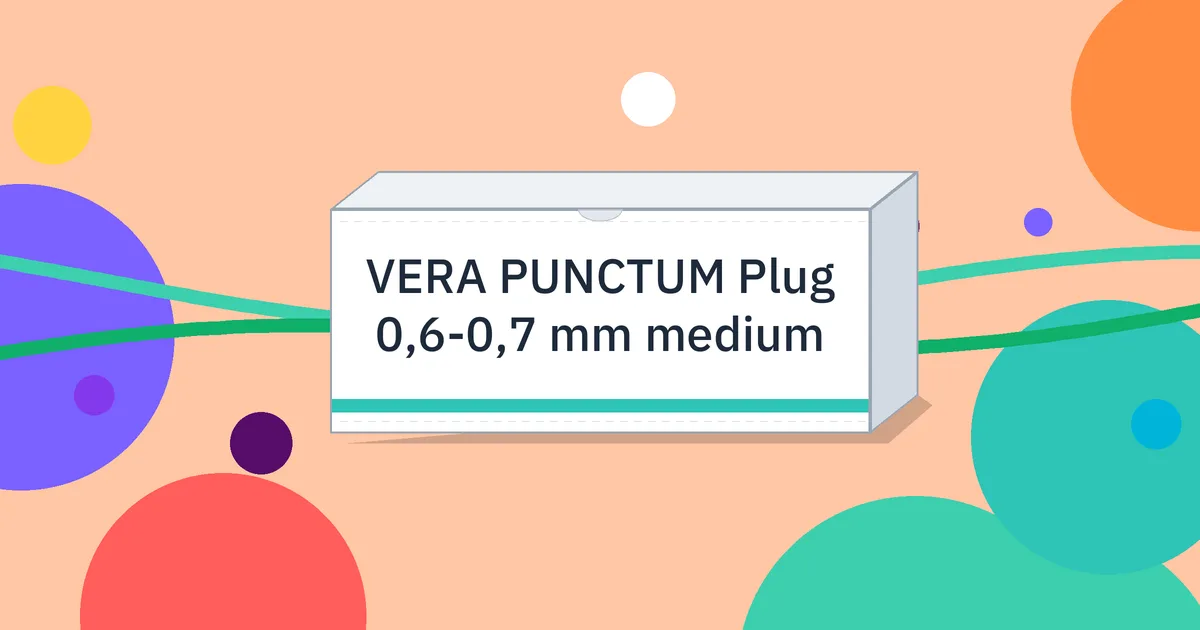 Symbolbild: Packung mit der Aufschrift VERA PUNCTUM Plug 0,6-0,7 mm medium (PZN 17274339) – Verfügbarkeit und Bezug in Apotheken in Frankfurt am Main