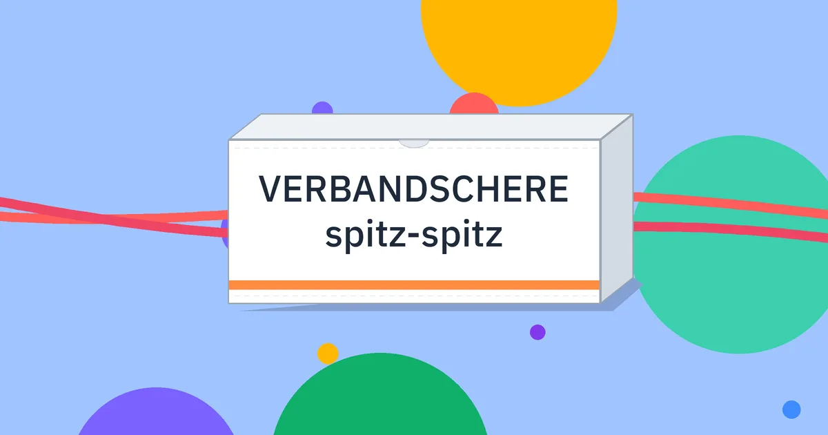 Symbolbild: Packung mit der Aufschrift VERBANDSCHERE spitz-spitz (PZN 04756344) – Verfügbarkeit und Bezug in Apotheken in Frankfurt am Main