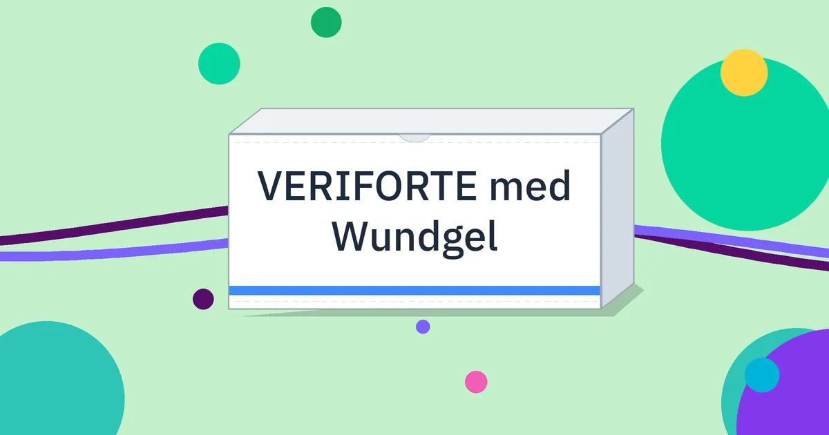 Symbolbild: Packung mit der Aufschrift VERIFORTE med Wundgel (PZN 12358161) – Verfügbarkeit und Bezug in Apotheken in Frankfurt am Main