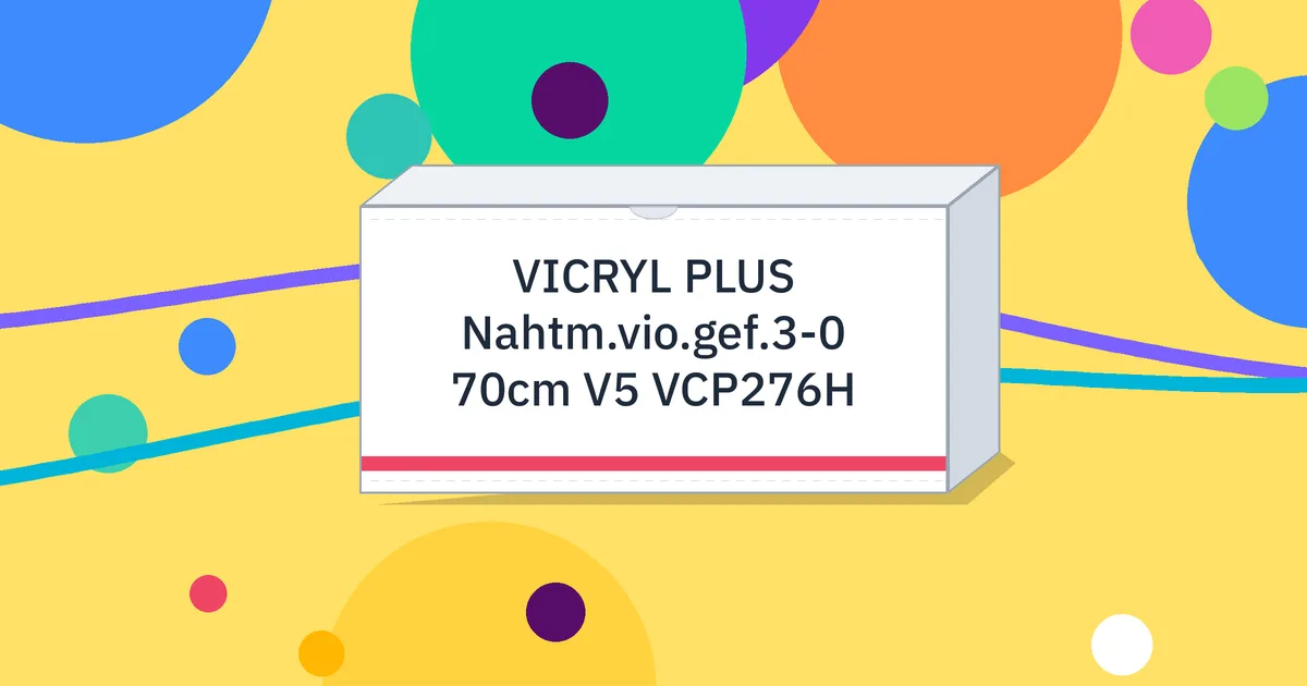 Symbolbild: Packung mit der Aufschrift VICRYL PLUS Nahtm.vio.gef.3-0 70cm V5 VCP276H (PZN 20390724) – Verfügbarkeit und Bezug in Apotheken in Frankfurt am Main