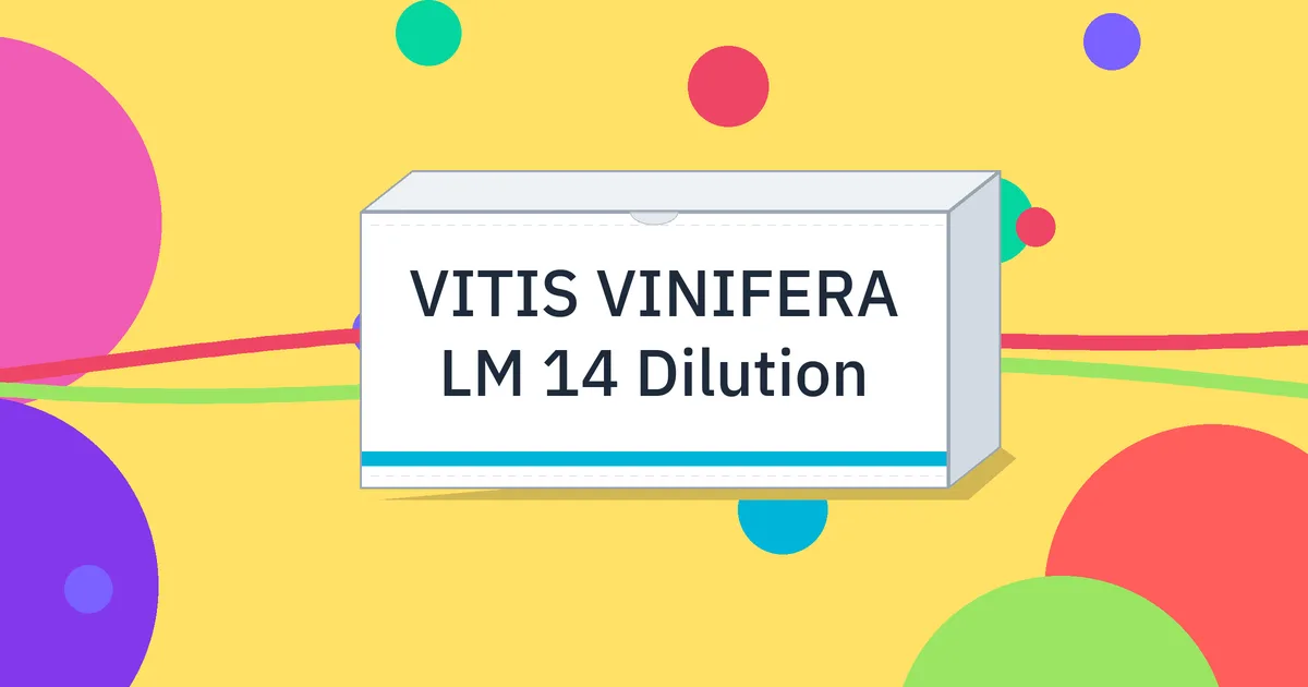 Symbolbild: Packung mit der Aufschrift VITIS VINIFERA LM 14 Dilution (PZN 13279736) – Verfügbarkeit und Bezug in Apotheken in Frankfurt am Main