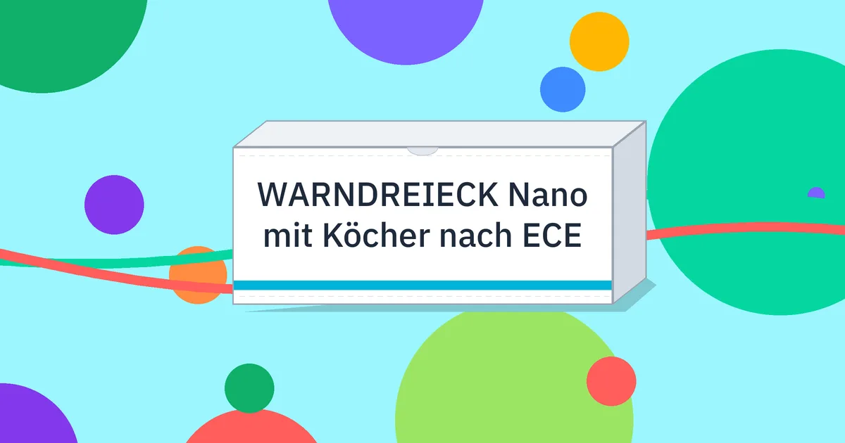 Symbolbild: Packung mit der Aufschrift WARNDREIECK Nano mit Köcher nach ECE (PZN 13250419) – Verfügbarkeit und Bezug in Apotheken in Frankfurt am Main
