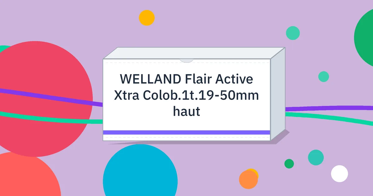 Symbolbild: Packung mit der Aufschrift WELLAND Flair Active Xtra Colob.1t.19-50mm haut (PZN 06915456) – Verfügbarkeit und Bezug in Apotheken in Frankfurt am Main