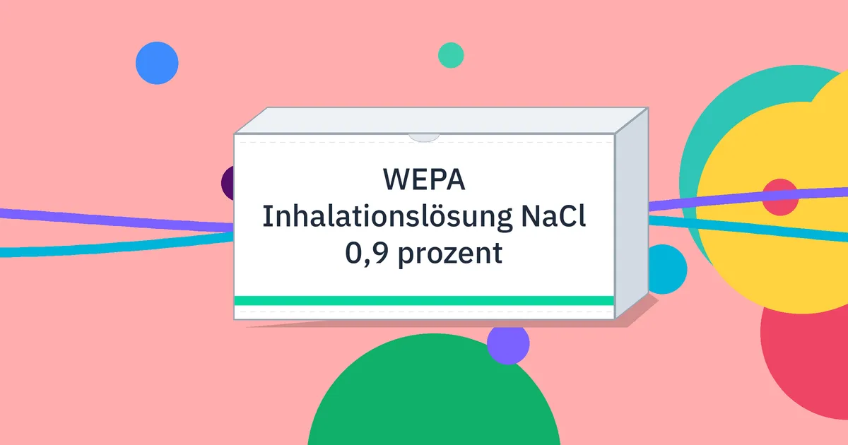Symbolbild: Packung mit der Aufschrift WEPA Inhalationslösung NaCl 0,9 prozent (PZN 18726944) – Verfügbarkeit und Bezug in Apotheken in Frankfurt am Main