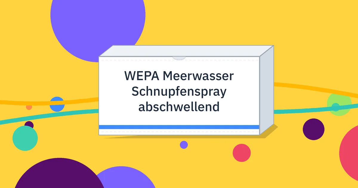 Symbolbild: Packung mit der Aufschrift WEPA Meerwasser Schnupfenspray abschwellend (PZN 19380287) – Verfügbarkeit und Bezug in Apotheken in Frankfurt am Main