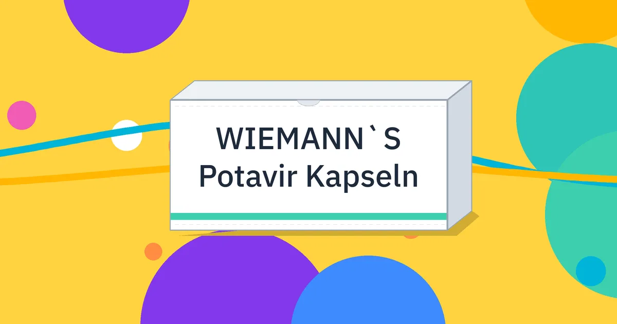Symbolbild: Packung mit der Aufschrift WIEMANN`S Potavir Kapseln (PZN 08566600) – Verfügbarkeit und Bezug in Apotheken in Frankfurt am Main