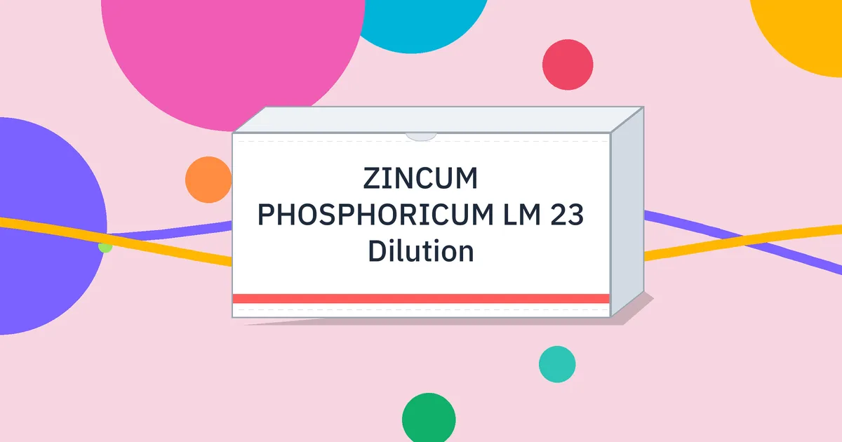Symbolbild: Packung mit der Aufschrift ZINCUM PHOSPHORICUM LM 23 Dilution (PZN 13297651) – Verfügbarkeit und Bezug in Apotheken in Frankfurt am Main