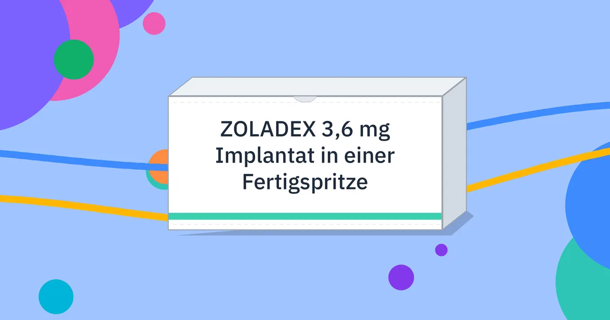 Symbolbild: Packung mit der Aufschrift ZOLADEX 3,6 mg Implantat in einer Fertigspritze (PZN 13359837) – Verfügbarkeit und Bezug in Apotheken in Frankfurt am Main