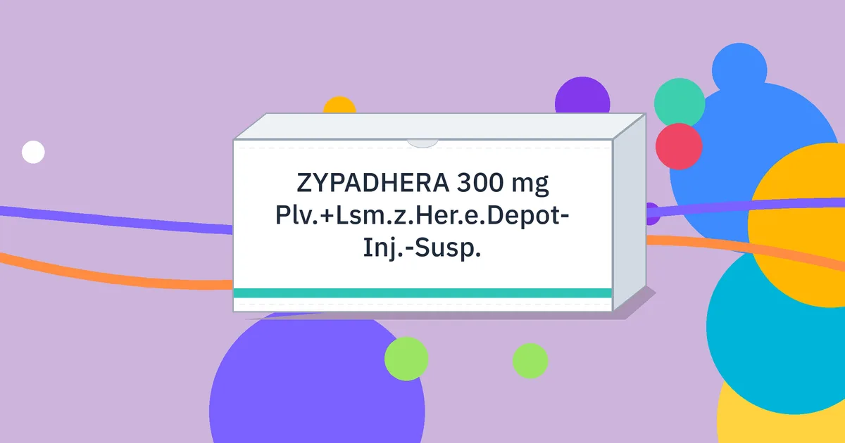 Symbolbild: Packung mit der Aufschrift ZYPADHERA 300 mg Plv.+Lsm.z.Her.e.Depot-Inj.-Susp. (PZN 11893774) – Verfügbarkeit und Bezug in Apotheken in Frankfurt am Main