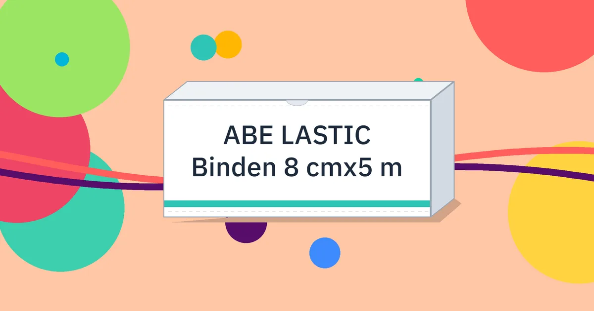 Symbolbild: Packung mit der Aufschrift ABE LASTIC Binden 8 cmx5 m (PZN 02423242) – Verfügbarkeit und Bezug in Apotheken in Frankfurt am Main