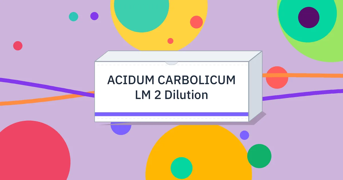Symbolbild: Packung mit der Aufschrift ACIDUM CARBOLICUM LM 2 Dilution (PZN 13271338) – Verfügbarkeit und Bezug in Apotheken in Frankfurt am Main