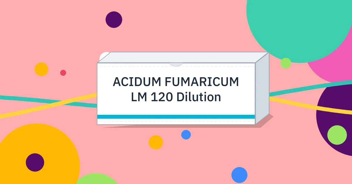 Symbolbild: Packung mit der Aufschrift ACIDUM FUMARICUM LM 120 Dilution (PZN 13275106) – Verfügbarkeit und Bezug in Apotheken in Frankfurt am Main