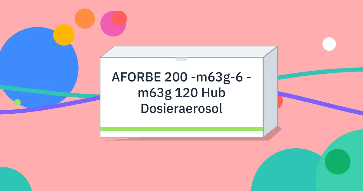 Symbolbild: Packung mit der Aufschrift AFORBE 200 -m63g-6 -m63g 120 Hub Dosieraerosol (PZN 19892946) – Verfügbarkeit und Bezug in Apotheken in Frankfurt am Main