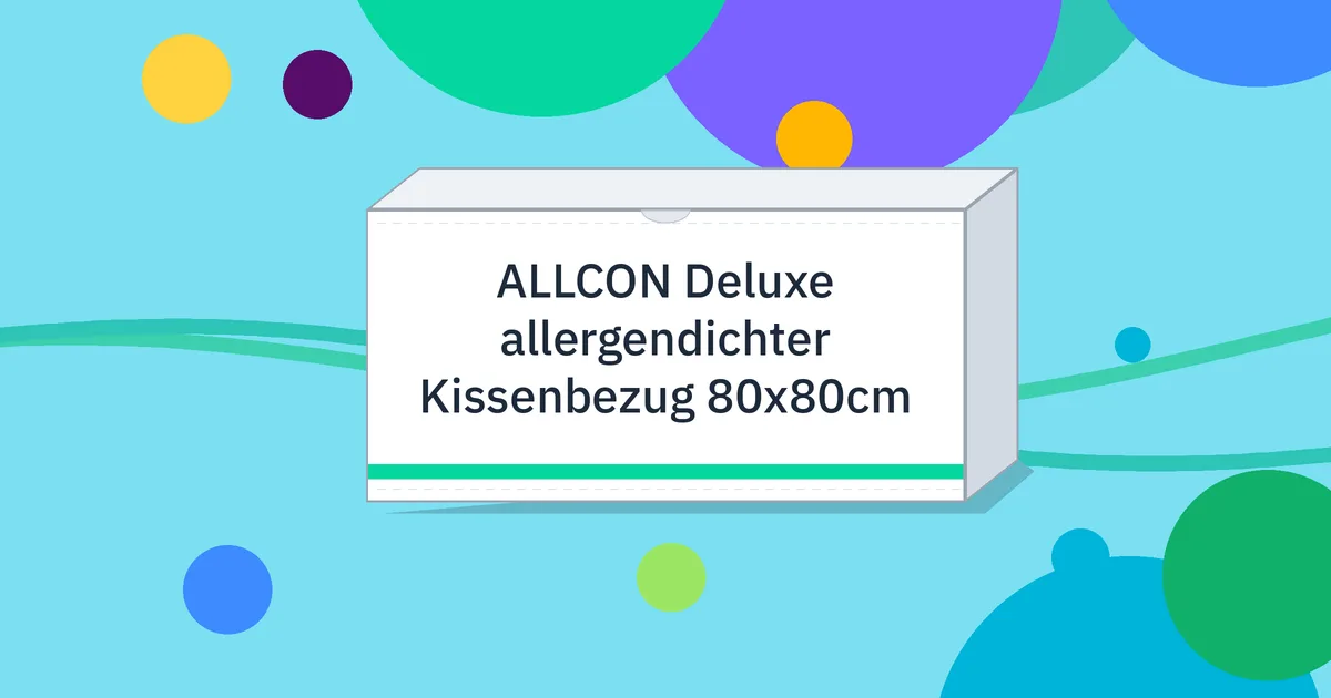 Symbolbild: Packung mit der Aufschrift ALLCON Deluxe allergendichter Kissenbezug 80x80cm (PZN 12446126) – Verfügbarkeit und Bezug in Apotheken in Frankfurt am Main