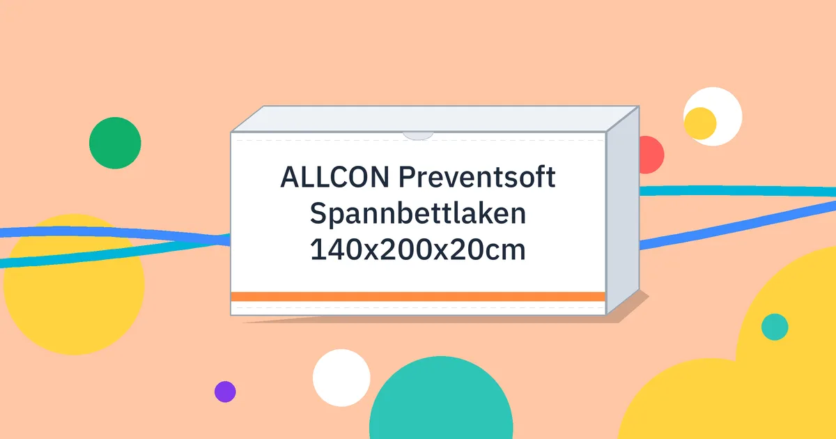 Symbolbild: Packung mit der Aufschrift ALLCON Preventsoft Spannbettlaken 140x200x20cm (PZN 03058336) – Verfügbarkeit und Bezug in Apotheken in Frankfurt am Main