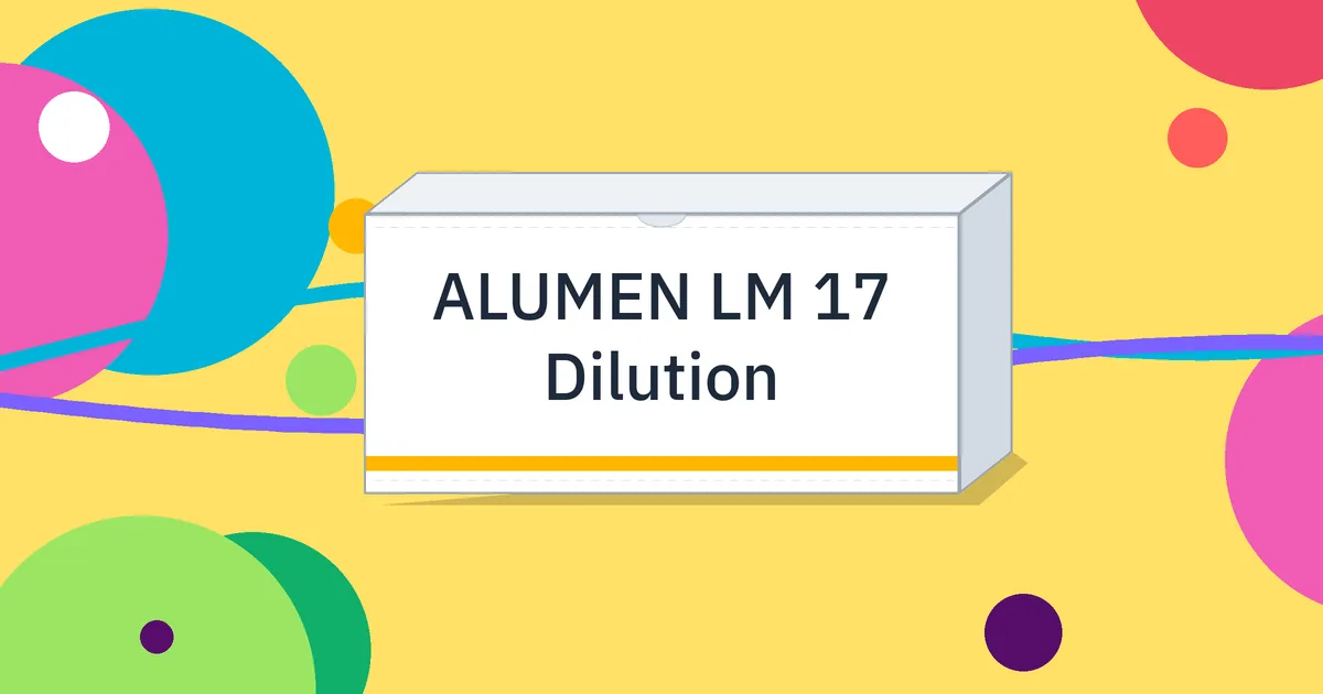 Symbolbild: Packung mit der Aufschrift ALUMEN LM 17 Dilution (PZN 12758044) – Verfügbarkeit und Bezug in Apotheken in Frankfurt am Main