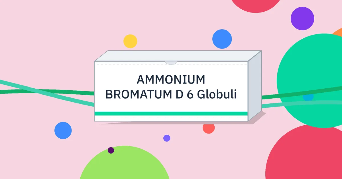 Symbolbild: Packung mit der Aufschrift AMMONIUM BROMATUM D 6 Globuli (PZN 07158448) – Verfügbarkeit und Bezug in Apotheken in Frankfurt am Main