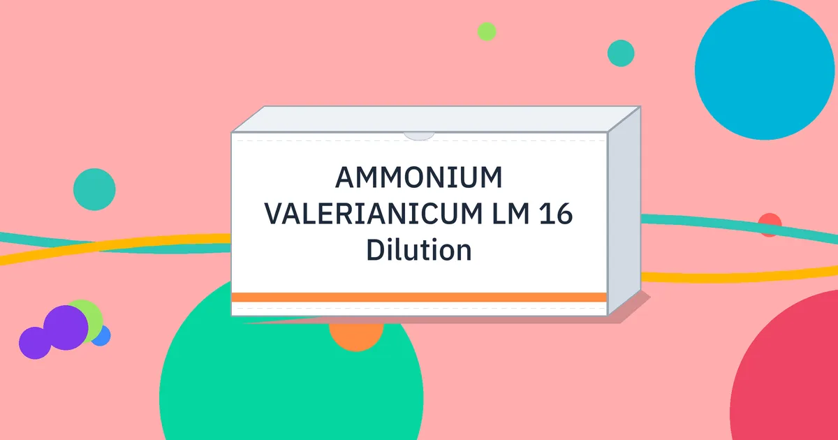 Symbolbild: Packung mit der Aufschrift AMMONIUM VALERIANICUM LM 16 Dilution (PZN 13323727) – Verfügbarkeit und Bezug in Apotheken in Frankfurt am Main