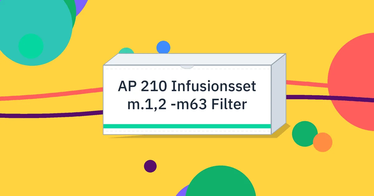 Symbolbild: Packung mit der Aufschrift AP 210 Infusionsset m.1,2 -m63 Filter (PZN 14337571) – Verfügbarkeit und Bezug in Apotheken in Frankfurt am Main