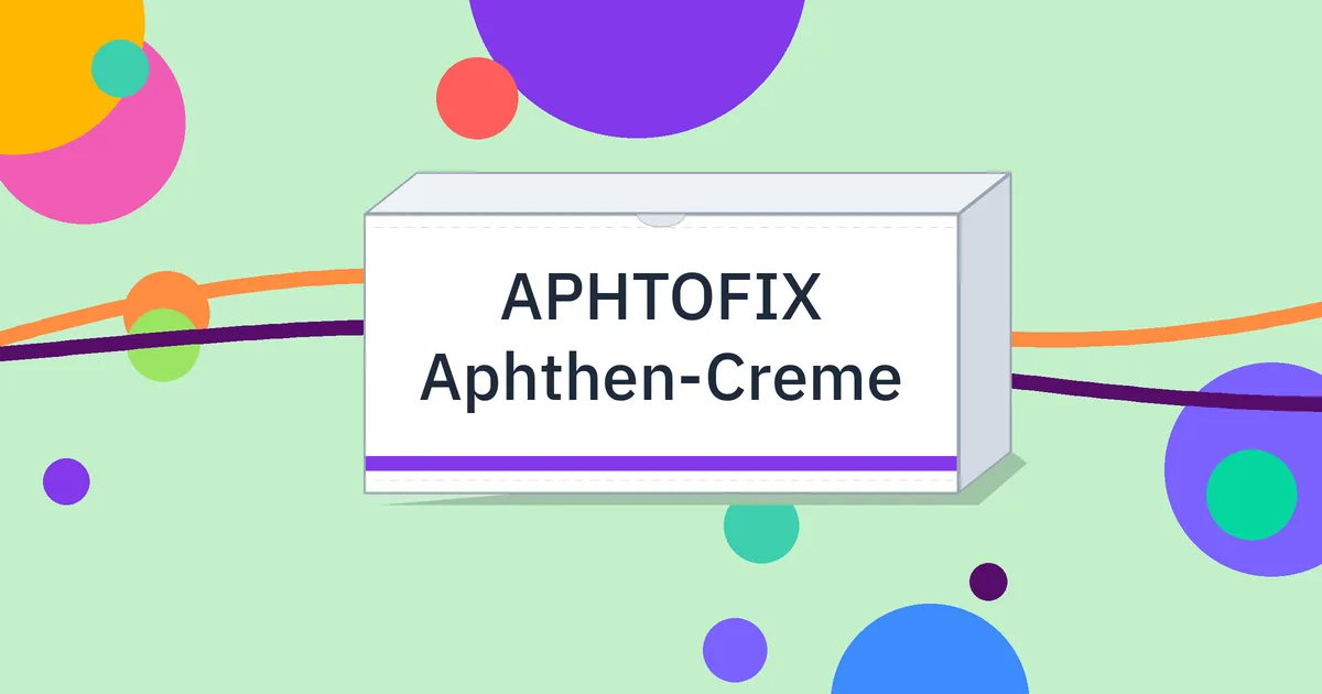Symbolbild: Packung mit der Aufschrift APHTOFIX Aphthen-Creme (PZN 11374850) – Verfügbarkeit und Bezug in Apotheken in Frankfurt am Main