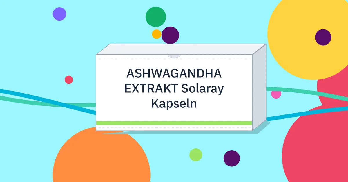 Symbolbild: Packung mit der Aufschrift ASHWAGANDHA EXTRAKT Solaray Kapseln (PZN 17253343) – Verfügbarkeit und Bezug in Apotheken in Frankfurt am Main