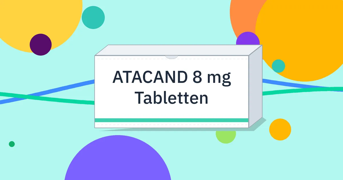 Symbolbild: Packung mit der Aufschrift ATACAND 8 mg Tabletten (PZN 10983067) – Verfügbarkeit und Bezug in Apotheken in Frankfurt am Main