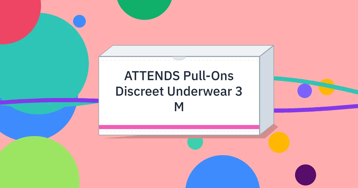 Symbolbild: Packung mit der Aufschrift ATTENDS Pull-Ons Discreet Underwear 3 M (PZN 18244607) – Verfügbarkeit und Bezug in Apotheken in Frankfurt am Main
