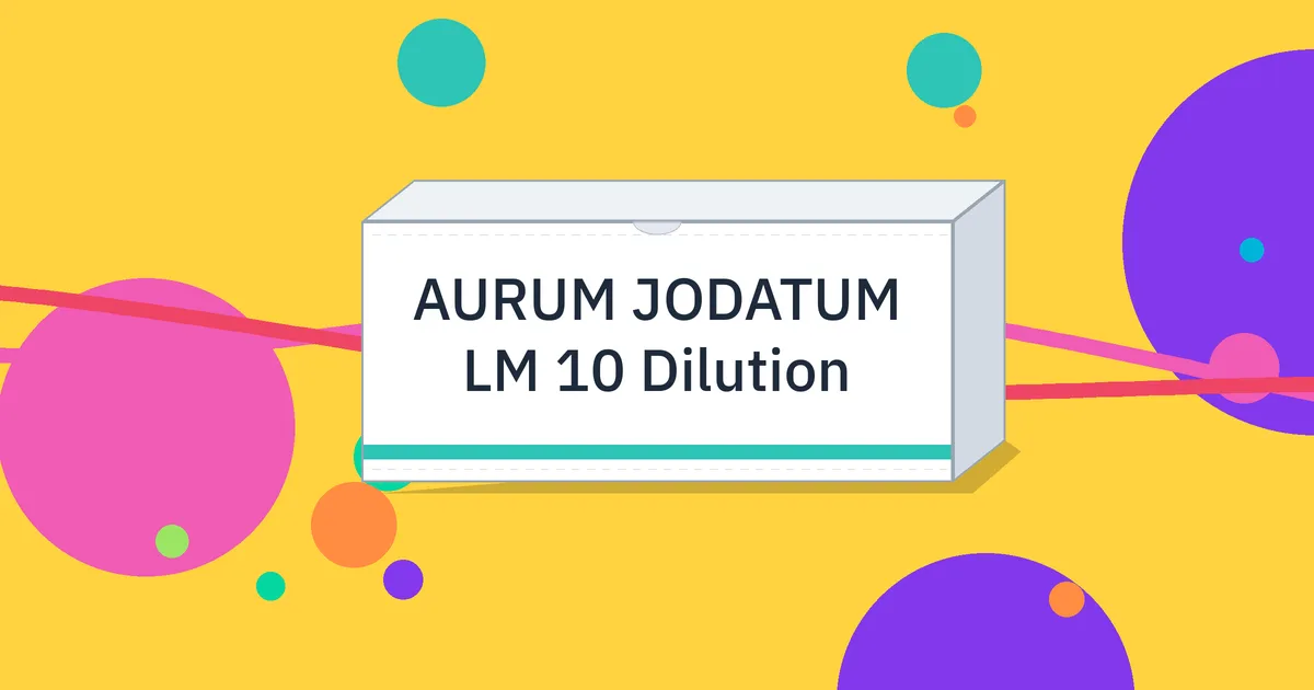 Symbolbild: Packung mit der Aufschrift AURUM JODATUM LM 10 Dilution (PZN 12784656) – Verfügbarkeit und Bezug in Apotheken in Frankfurt am Main