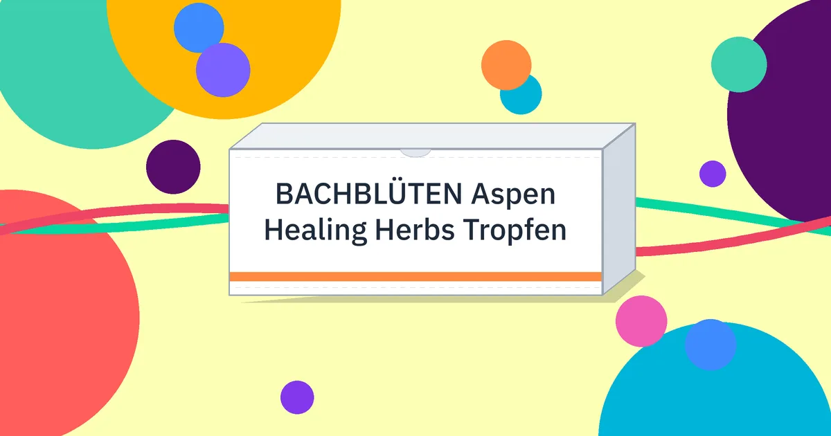 Symbolbild: Packung mit der Aufschrift BACHBLÜTEN Aspen Healing Herbs Tropfen (PZN 07363183) – Verfügbarkeit und Bezug in Apotheken in Frankfurt am Main