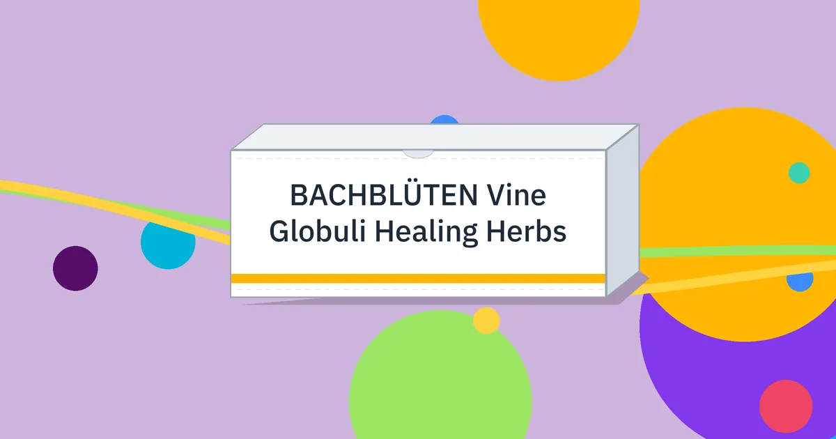 Symbolbild: Packung mit der Aufschrift BACHBLÜTEN Vine Globuli Healing Herbs (PZN 07366307) – Verfügbarkeit und Bezug in Apotheken in Frankfurt am Main