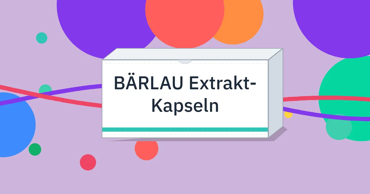 Symbolbild: Packung mit der Aufschrift BÄRLAU Extrakt-Kapseln (PZN 00014226) – Verfügbarkeit und Bezug in Apotheken in Frankfurt am Main