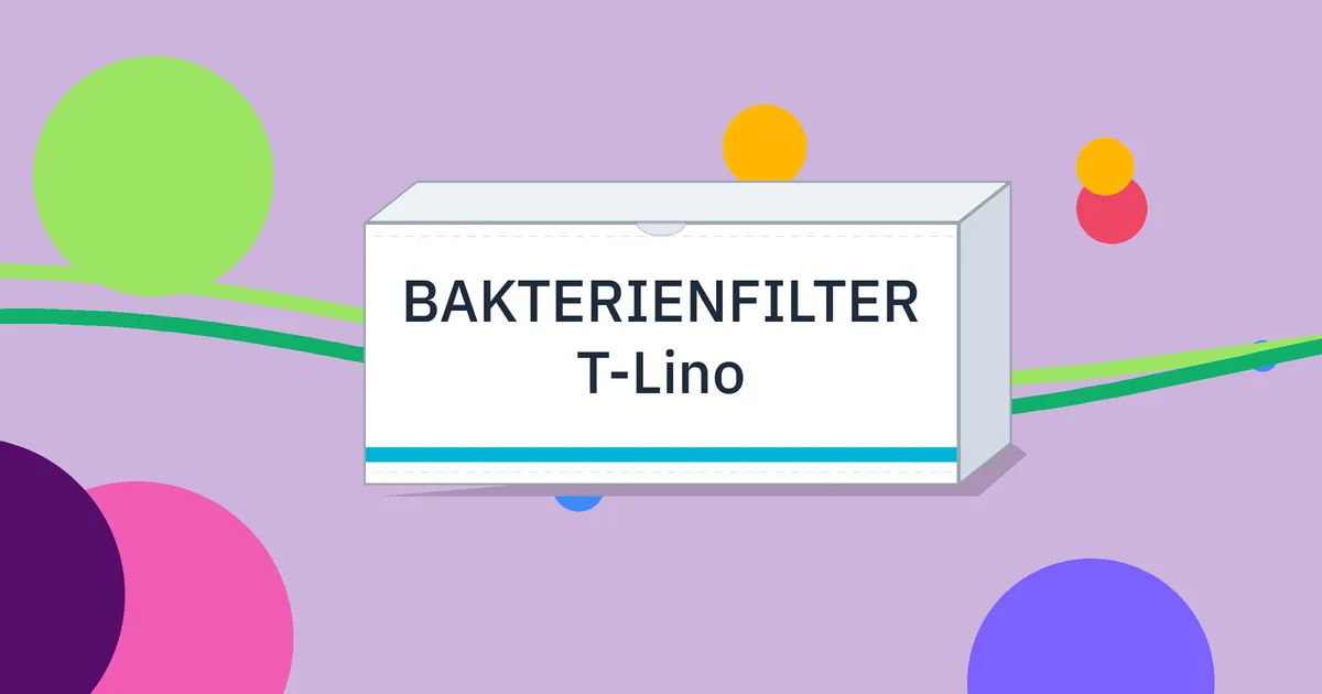 Symbolbild: Packung mit der Aufschrift BAKTERIENFILTER T-Lino (PZN 10028732) – Verfügbarkeit und Bezug in Apotheken in Frankfurt am Main