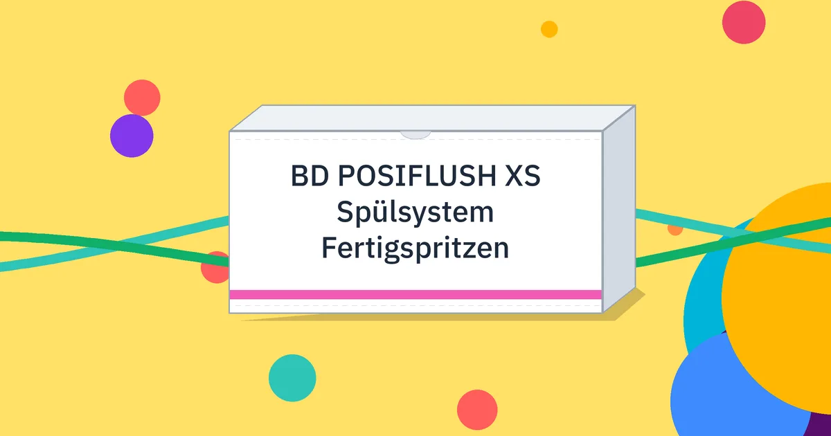 Symbolbild: Packung mit der Aufschrift BD POSIFLUSH XS Spülsystem Fertigspritzen (PZN 06149938) – Verfügbarkeit und Bezug in Apotheken in Frankfurt am Main