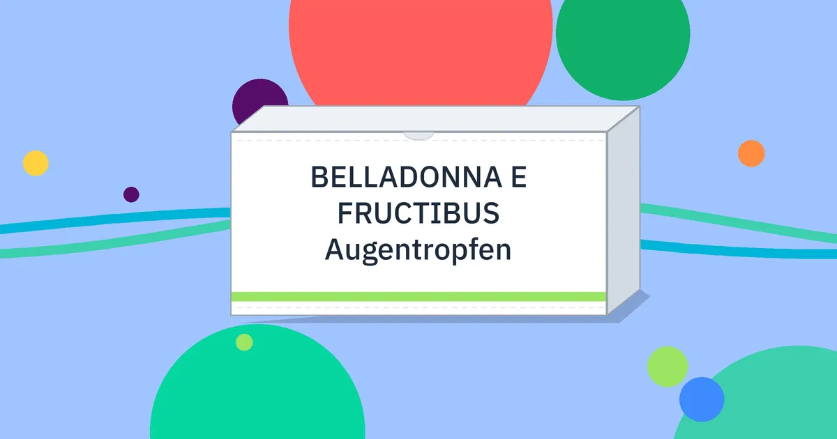 Symbolbild: Packung mit der Aufschrift BELLADONNA E FRUCTIBUS Augentropfen (PZN 01447884) – Verfügbarkeit und Bezug in Apotheken in Frankfurt am Main