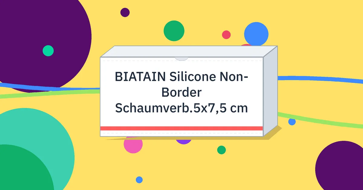 Symbolbild: Packung mit der Aufschrift BIATAIN Silicone Non-Border Schaumverb.5x7,5 cm (PZN 16942307) – Verfügbarkeit und Bezug in Apotheken in Frankfurt am Main