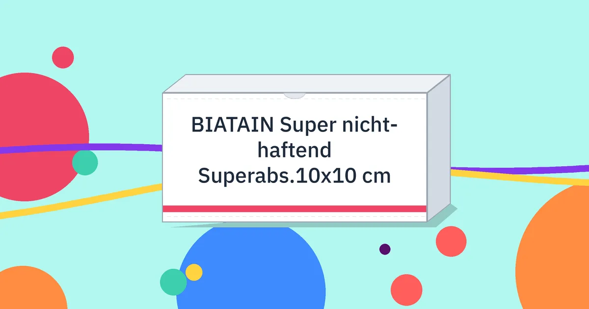 Symbolbild: Packung mit der Aufschrift BIATAIN Super nicht-haftend Superabs.10x10 cm (PZN 11381577) – Verfügbarkeit und Bezug in Apotheken in Frankfurt am Main