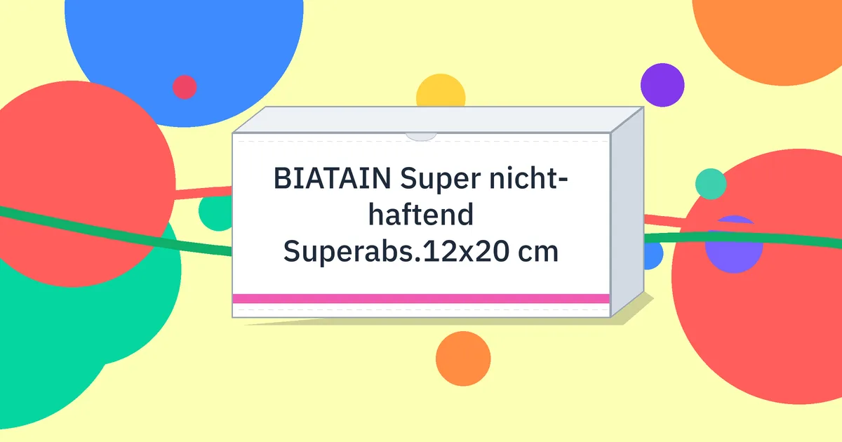 Symbolbild: Packung mit der Aufschrift BIATAIN Super nicht-haftend Superabs.12x20 cm (PZN 11117343) – Verfügbarkeit und Bezug in Apotheken in Frankfurt am Main