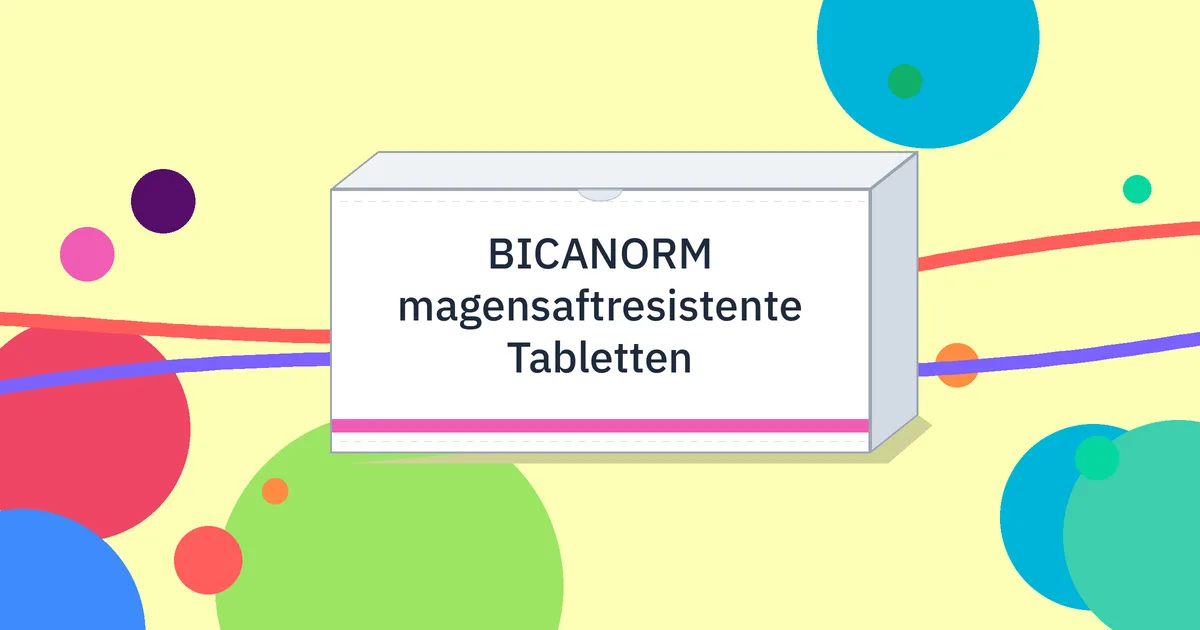 Symbolbild: Packung mit der Aufschrift BICANORM magensaftresistente Tabletten (PZN 01654873) – Verfügbarkeit und Bezug in Apotheken in Frankfurt am Main