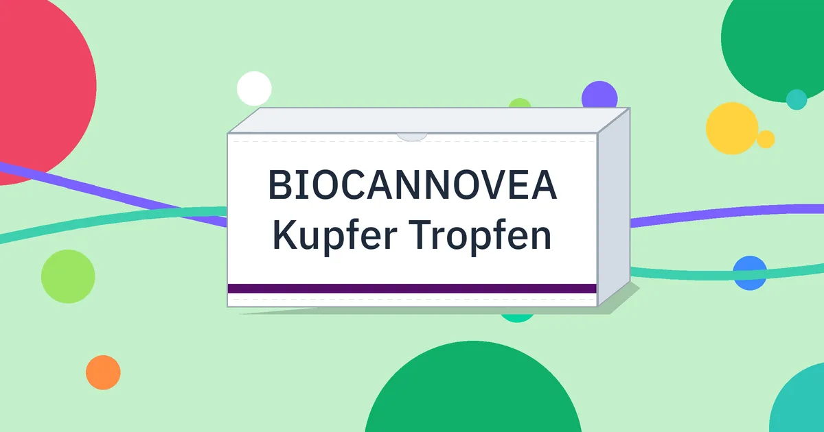 Symbolbild: Packung mit der Aufschrift BIOCANNOVEA Kupfer Tropfen (PZN 17852049) – Verfügbarkeit und Bezug in Apotheken in Frankfurt am Main