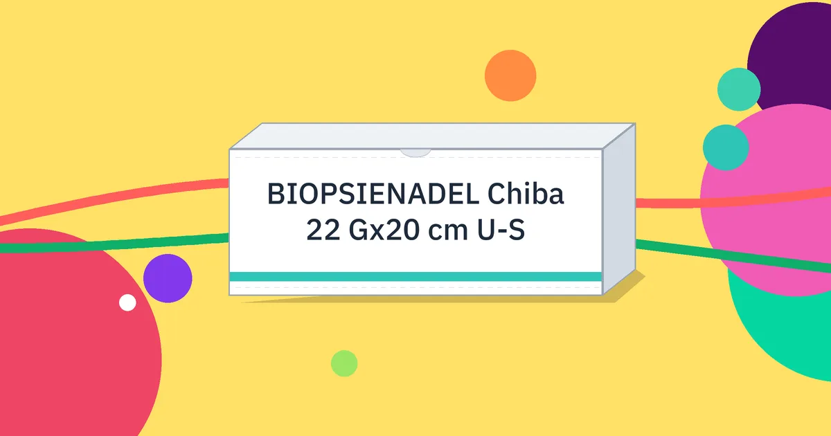 Symbolbild: Packung mit der Aufschrift BIOPSIENADEL Chiba 22 Gx20 cm U-S (PZN 06771402) – Verfügbarkeit und Bezug in Apotheken in Frankfurt am Main