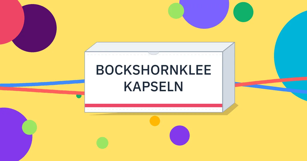Symbolbild: Packung mit der Aufschrift BOCKSHORNKLEE KAPSELN (PZN 10323520) – Verfügbarkeit und Bezug in Apotheken in Frankfurt am Main