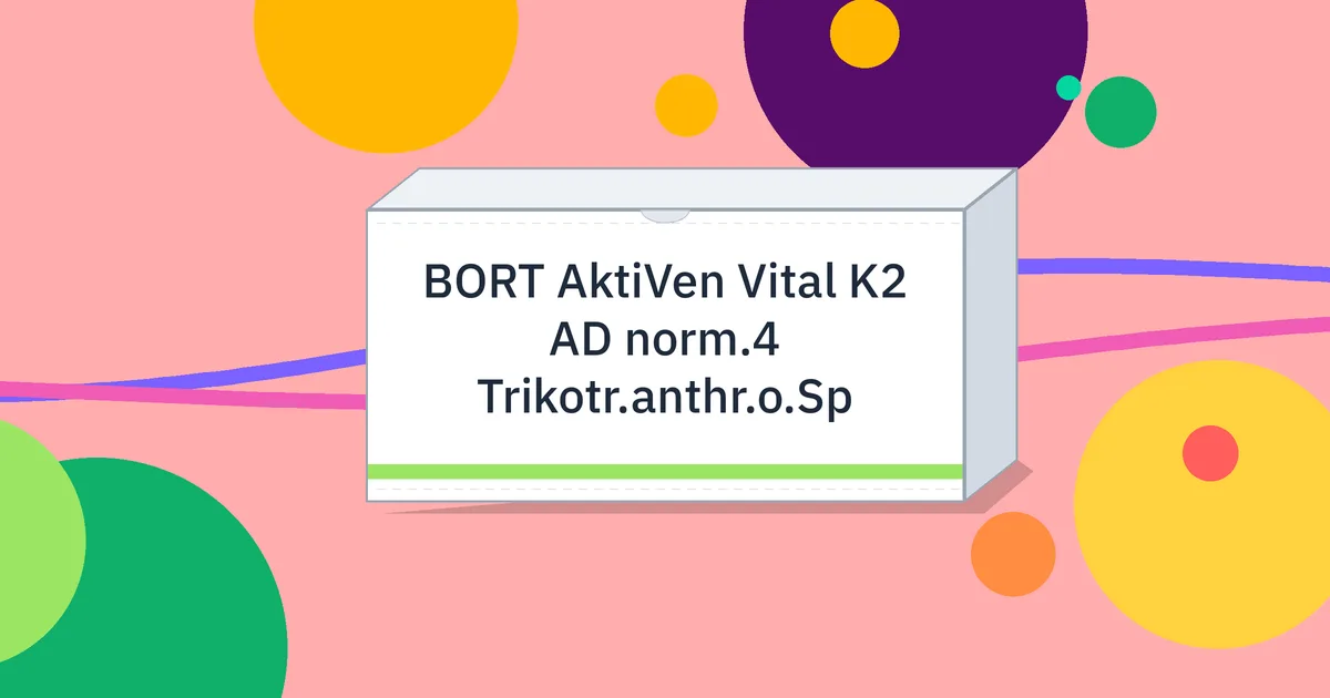 Symbolbild: Packung mit der Aufschrift BORT AktiVen Vital K2 AD norm.4 Trikotr.anthr.o.Sp (PZN 13728358) – Verfügbarkeit und Bezug in Apotheken in Frankfurt am Main