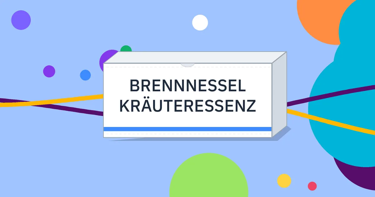 Symbolbild: Packung mit der Aufschrift BRENNNESSEL KRÄUTERESSENZ (PZN 13819658) – Verfügbarkeit und Bezug in Apotheken in Frankfurt am Main