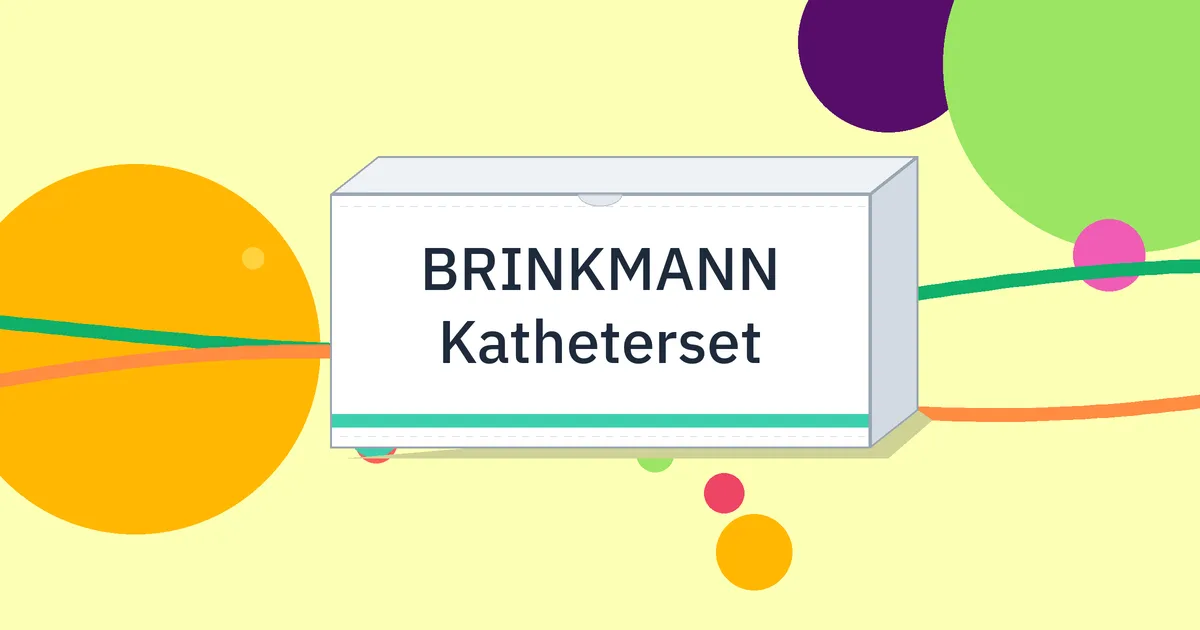 Symbolbild: Packung mit der Aufschrift BRINKMANN Katheterset (PZN 07218297) – Verfügbarkeit und Bezug in Apotheken in Frankfurt am Main