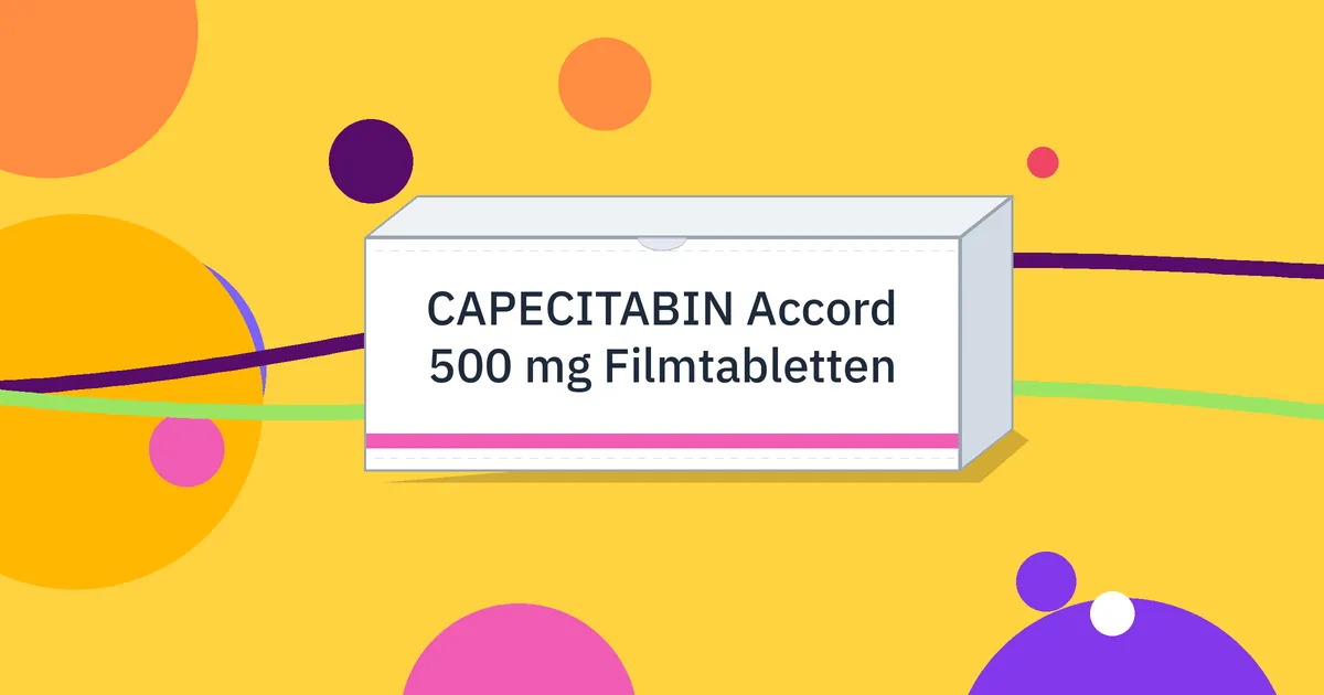 Symbolbild: Packung mit der Aufschrift CAPECITABIN Accord 500 mg Filmtabletten (PZN 16604272) – Verfügbarkeit und Bezug in Apotheken in Frankfurt am Main