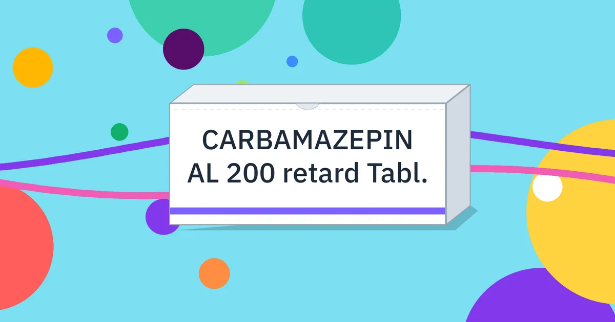 Symbolbild: Packung mit der Aufschrift CARBAMAZEPIN AL 200 retard Tabl. (PZN 00958364) – Verfügbarkeit und Bezug in Apotheken in Frankfurt am Main