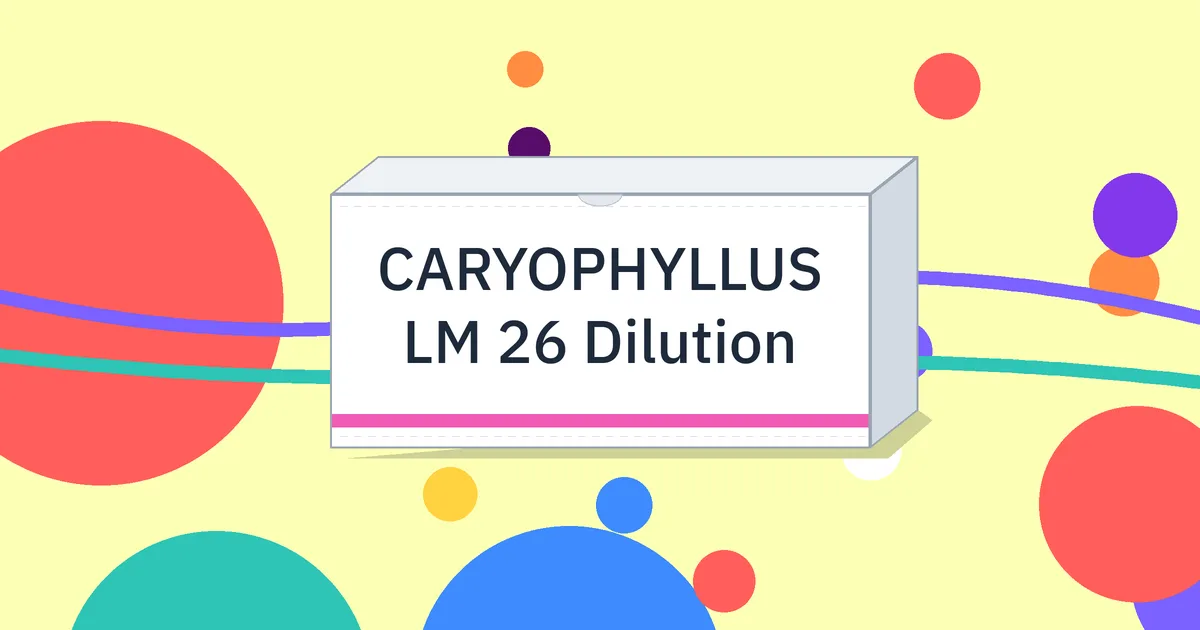 Symbolbild: Packung mit der Aufschrift CARYOPHYLLUS LM 26 Dilution (PZN 13432149) – Verfügbarkeit und Bezug in Apotheken in Frankfurt am Main