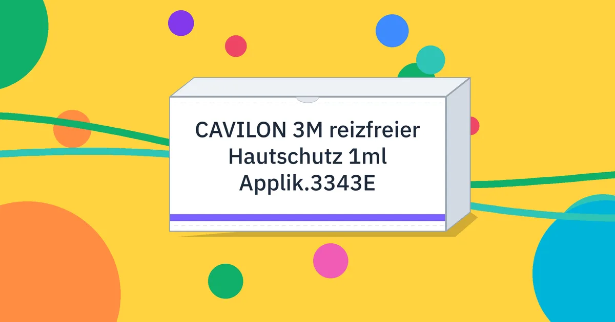 Symbolbild: Packung mit der Aufschrift CAVILON 3M reizfreier Hautschutz 1ml Applik.3343E (PZN 19112397) – Verfügbarkeit und Bezug in Apotheken in Frankfurt am Main
