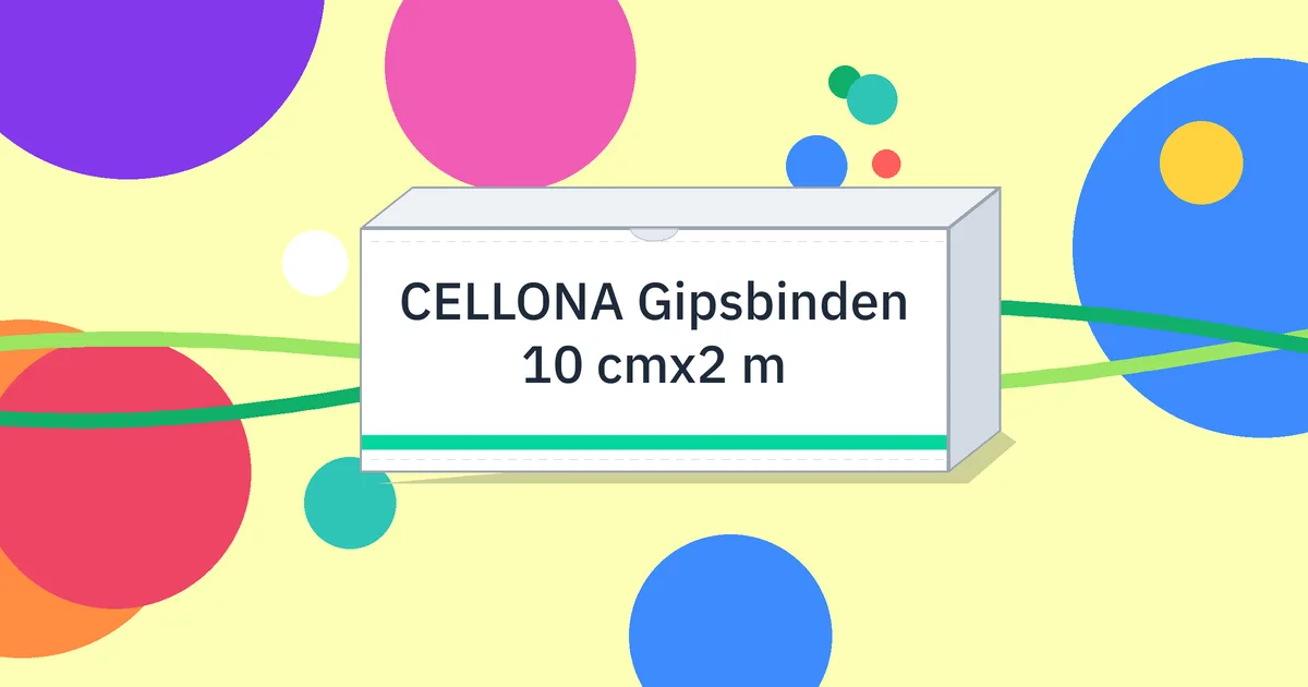 Symbolbild: Packung mit der Aufschrift CELLONA Gipsbinden 10 cmx2 m (PZN 03150800) – Verfügbarkeit und Bezug in Apotheken in Frankfurt am Main